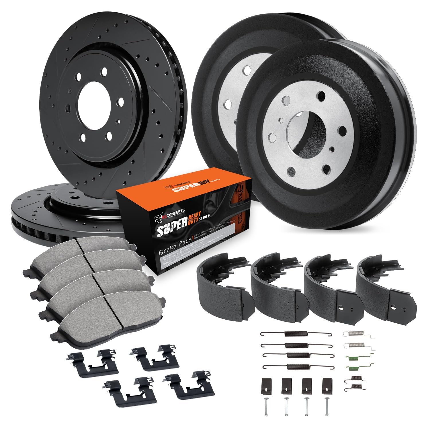 R1 Concepts Front Rear Brakes and Rotors Kit |Front Rear Brake Pads ...