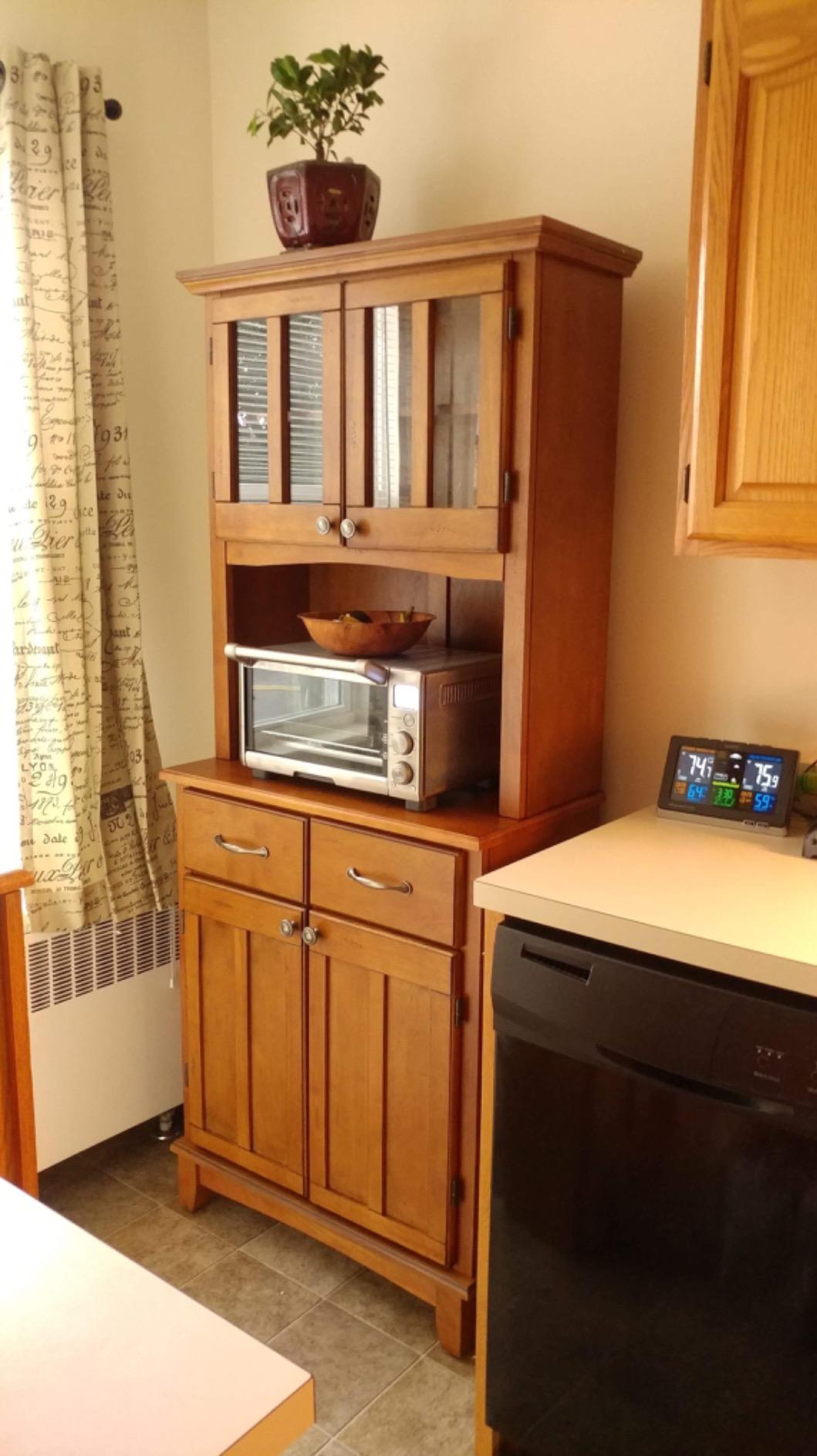 $13/mo - Finance Buffet of Buffet Cottage Oak with Wood Top with Hutch ...