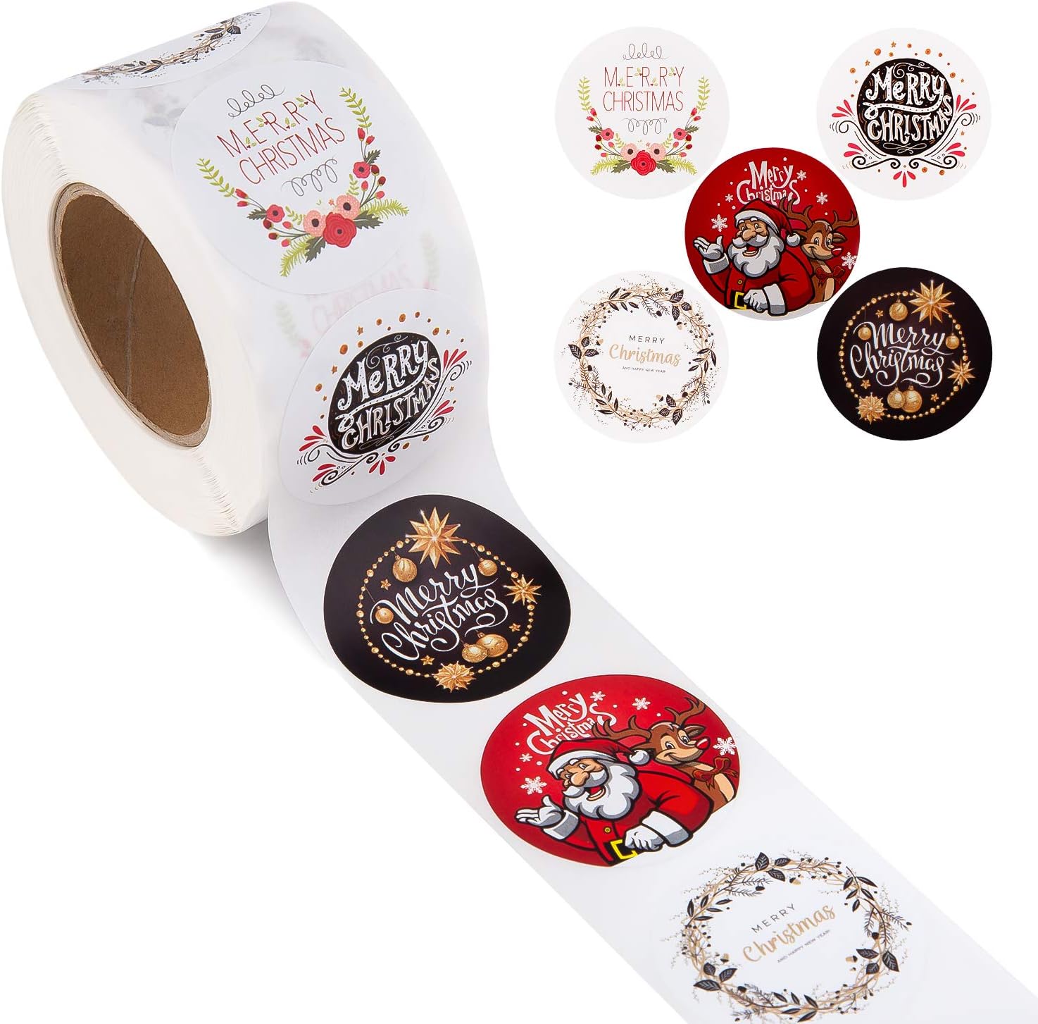 500Pcs 1.5inch Merry Christmas Stickers, Envelope Stickers Presents ...