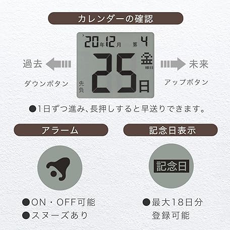 Mua ADESSO Digital Daily Calendar Radio Clock Temperature Humidity ...