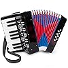Accordion, 17 Keys Piano Accordion for Kids Students 8 Bass with Straps ...