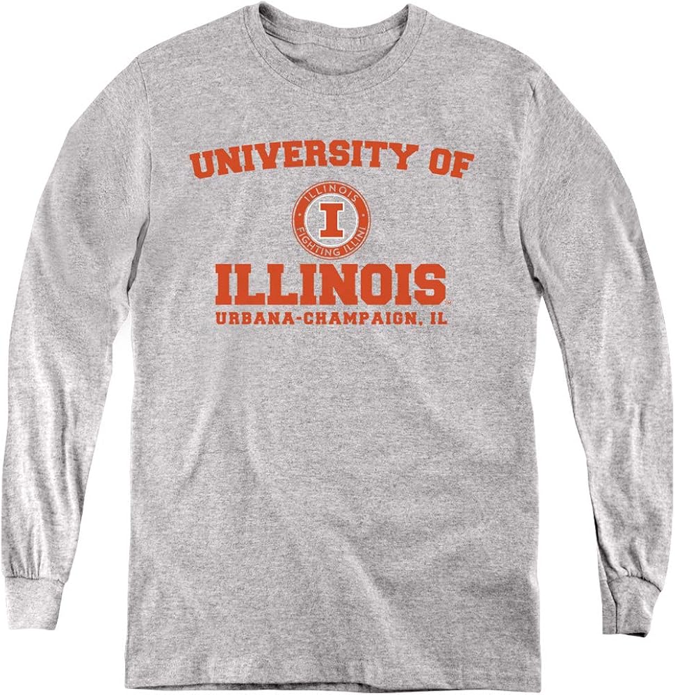 Amazon.com: University of Illinois Official Circle Logo Youth Long ...