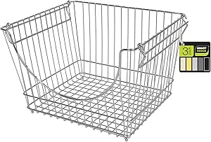 Amazon.com: Smart Design Stacking Baskets with Handles - Set of 6 Large ...