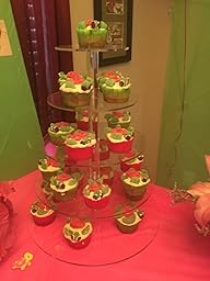 Amazon.com | Jusalpha Large 5-Tier Acrylic Round Wedding Cake Stand ...