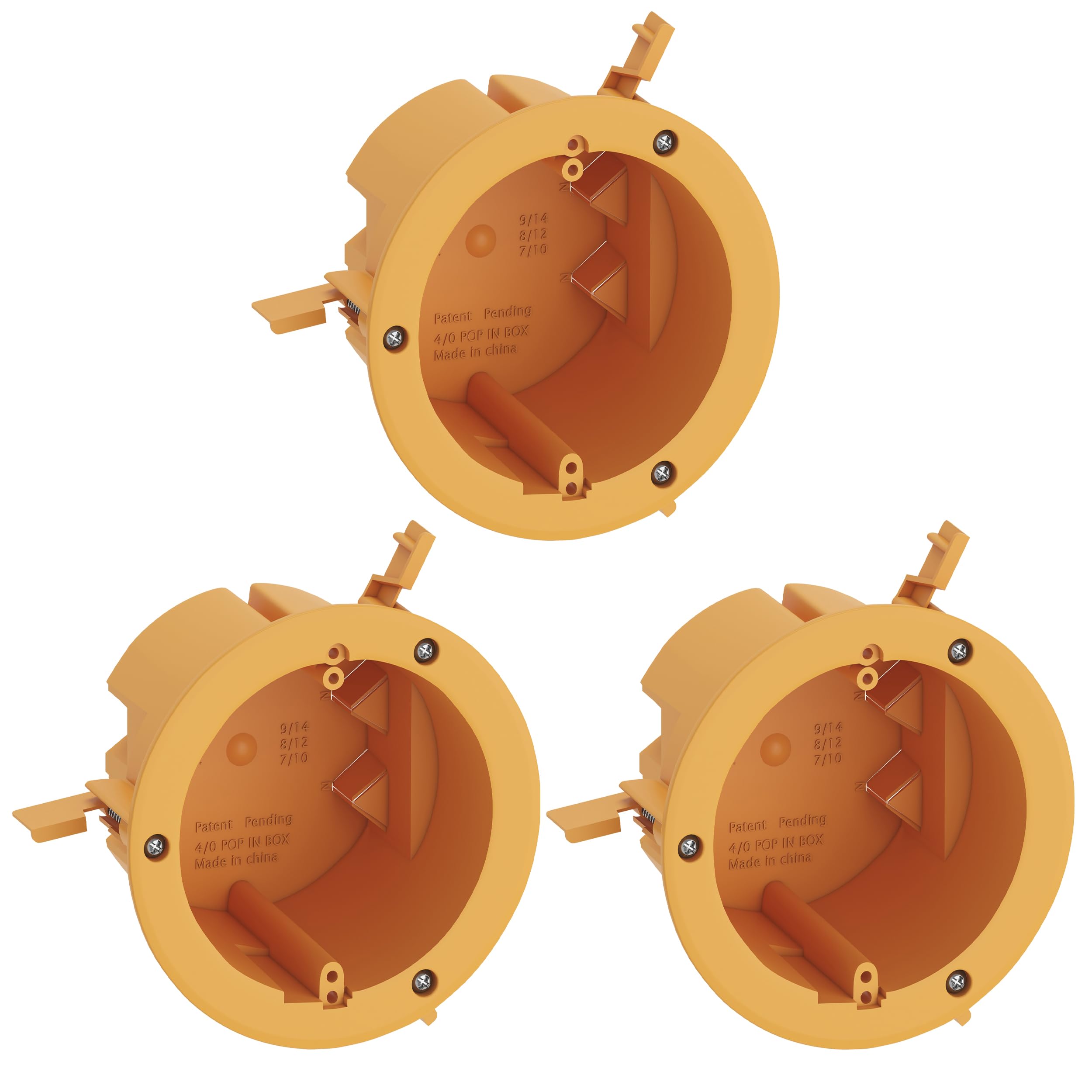 Inlight 4" Junction Box Round Electrical Box for Wall Lights, Old Work ...