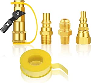 Amazon.com : MCAMPAS Universal 1/4“ Propane Quick Connect Adapter ...