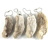 Amazon.com: Dangerous Threads Rabbit Rabbits Foot Keychain Snow White ...
