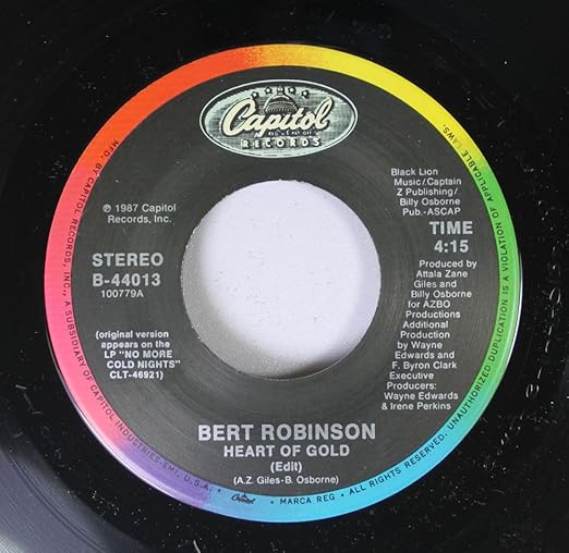Bert Robinson - Bert Robinson 45 RPM Heart Of Gold / Just A Little Love ...