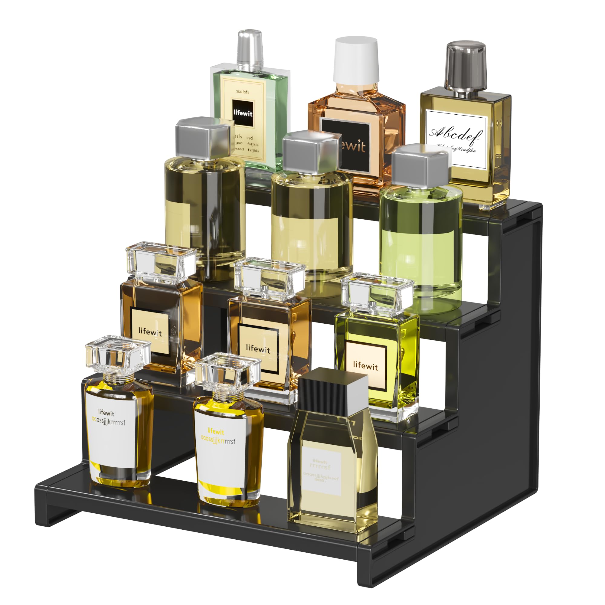 Lifewit Plastic 9 Inch Dark Cologne Stand, Step Perfume Organizer, Tool ...