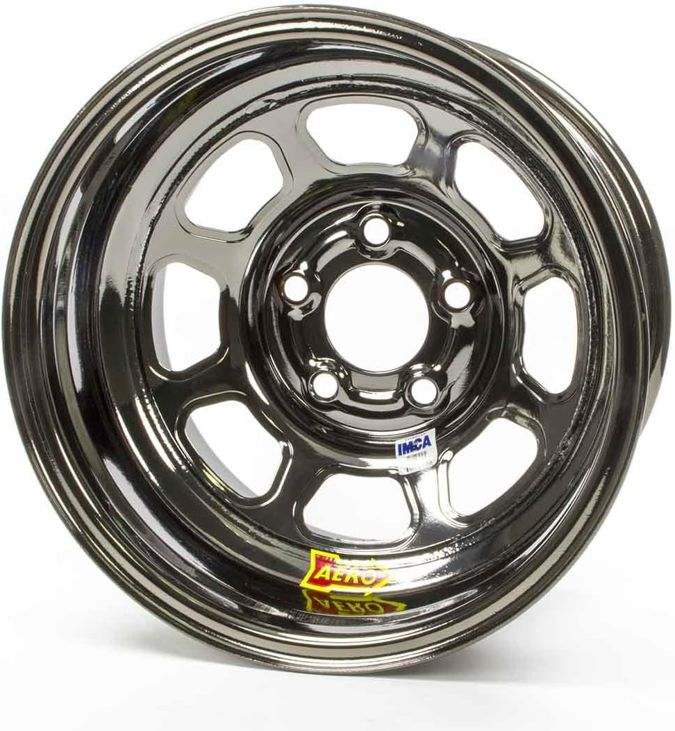 Amazon.com: AERO RACE WHEELS 52-985020BLK 15x8 2in 5.00 Black Chrome ...