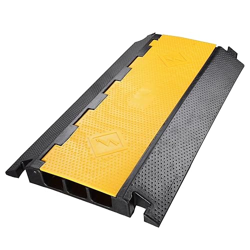 Yescom 3 Channel Cable Ramp Speed Bump Hump Rubber Protective Wire Cord ...