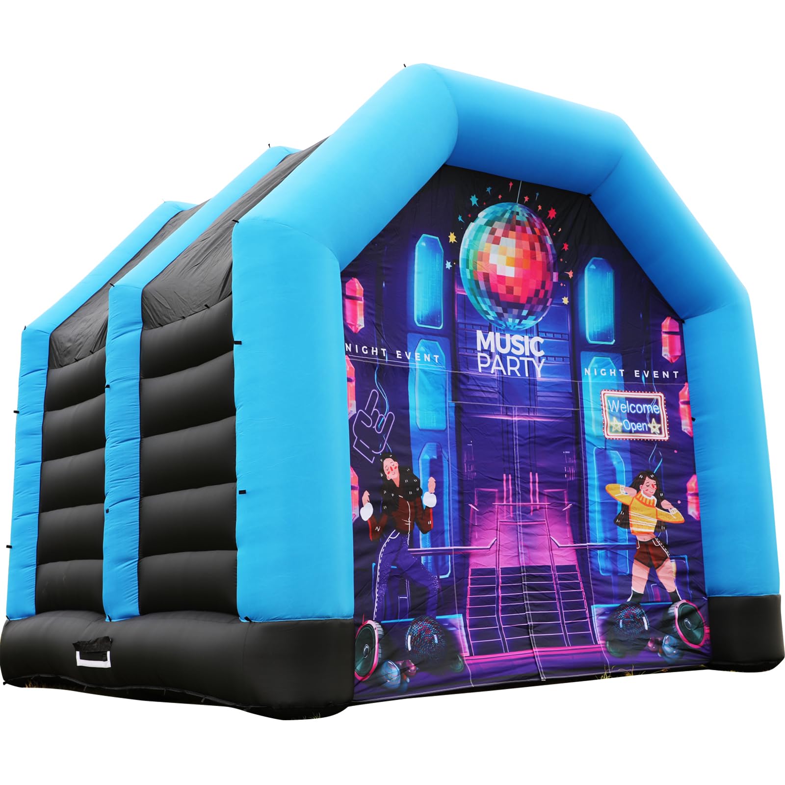 Staelea Large Blue Inflatable Wedding Tent Square Gazebo Event Night ...
