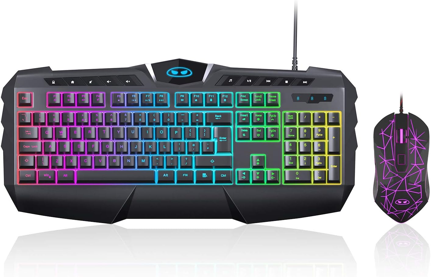 {UK Layout}Gaming Keyboard and Mouse combo GK770 RGB Backlit USB Wired ...