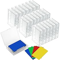 Card Case 100 PC Clear Plastic Playing S - Snap Closed Storage Boxes ...
