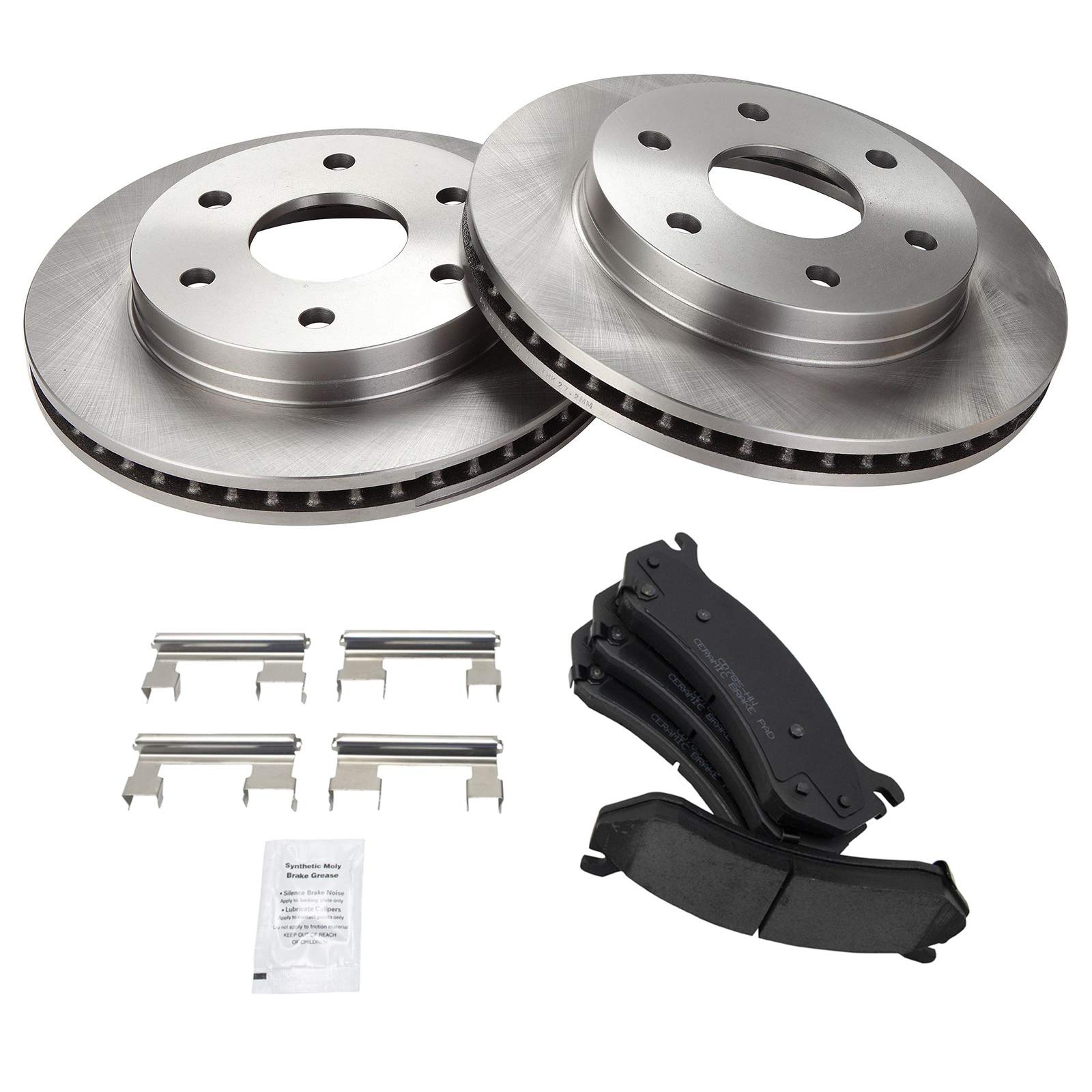TRQ Front Brake Kit Compatible with Chevy GMC Silverado Sierra Yukon XL ...