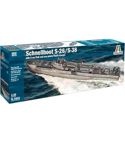 Ww2 Boots Italeri 1/35 Scale German WWII Schnellboot S-38 Torpedo Boat ...