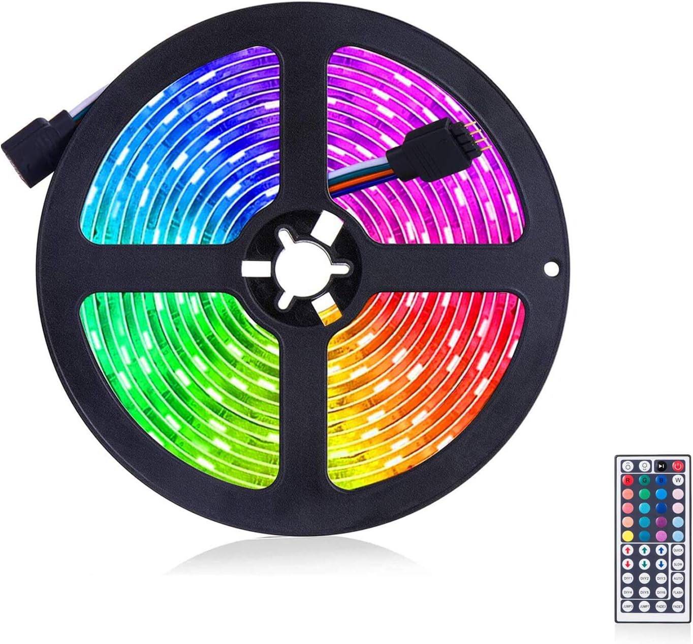 Tira Luz LED, 5M Tira Luces LED Decorativa 5050 RGB 150 LED Iluminación ...