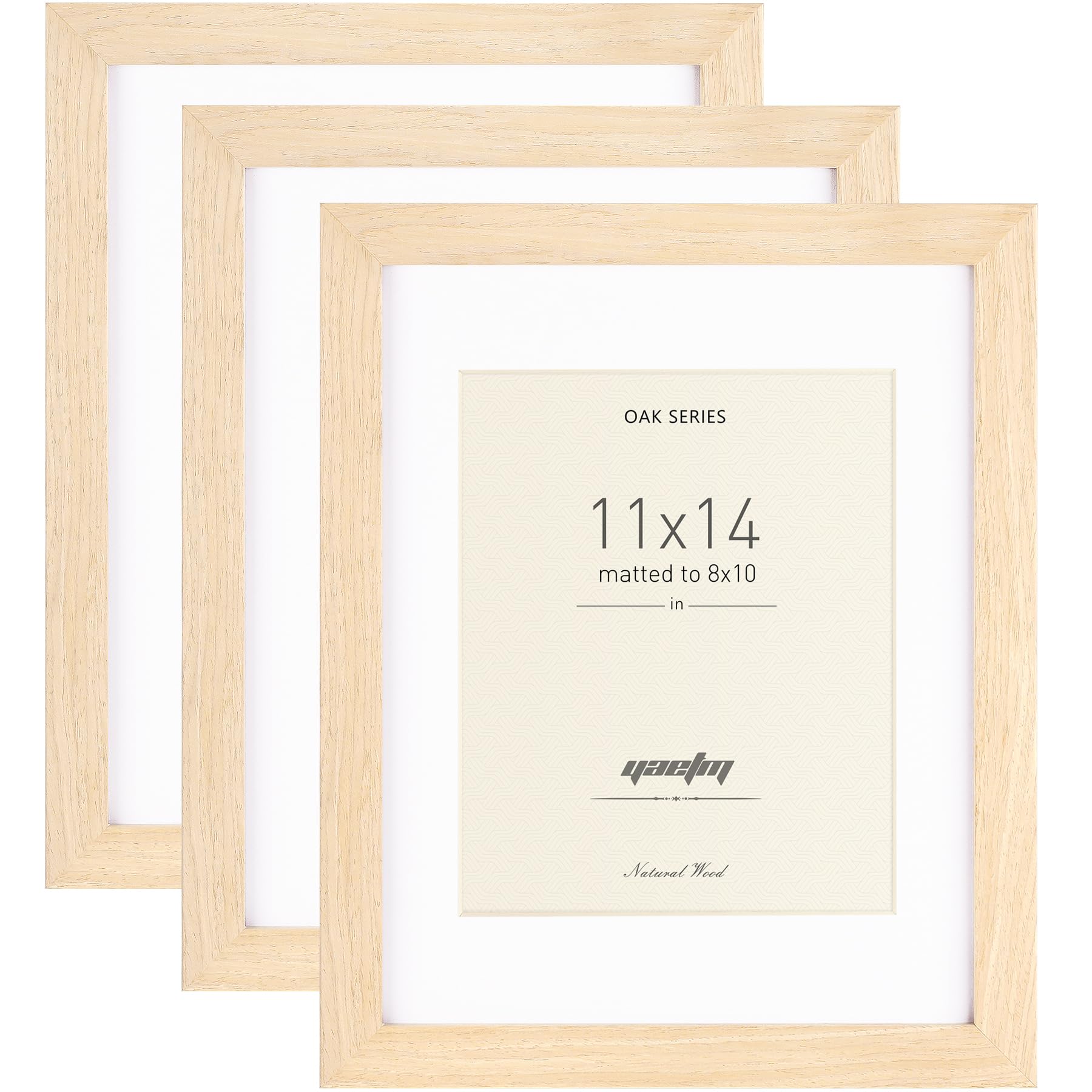 Yaetm 20x28 Oak Wood Poster Frames Set of 3, Wide Molding, Solid Wood ...