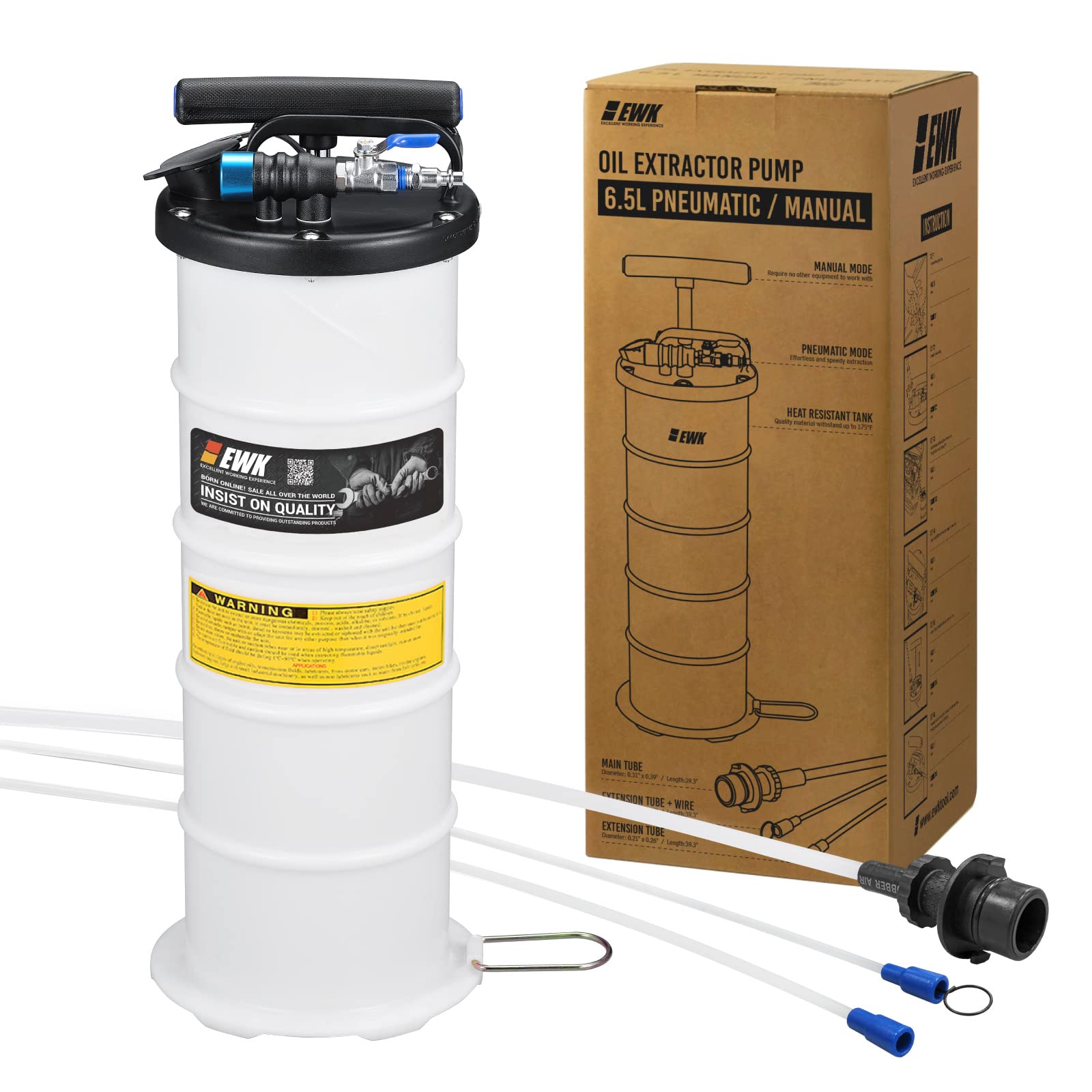 Mua EWK Patented 6.5L Pneumatic/Manual Oil Extractor for Oil Change Pump for Automotive Fluids ...