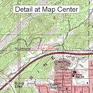 Amazon.com : USGS Topographic Quadrangle Map - Leeds, Alabama (Folded ...