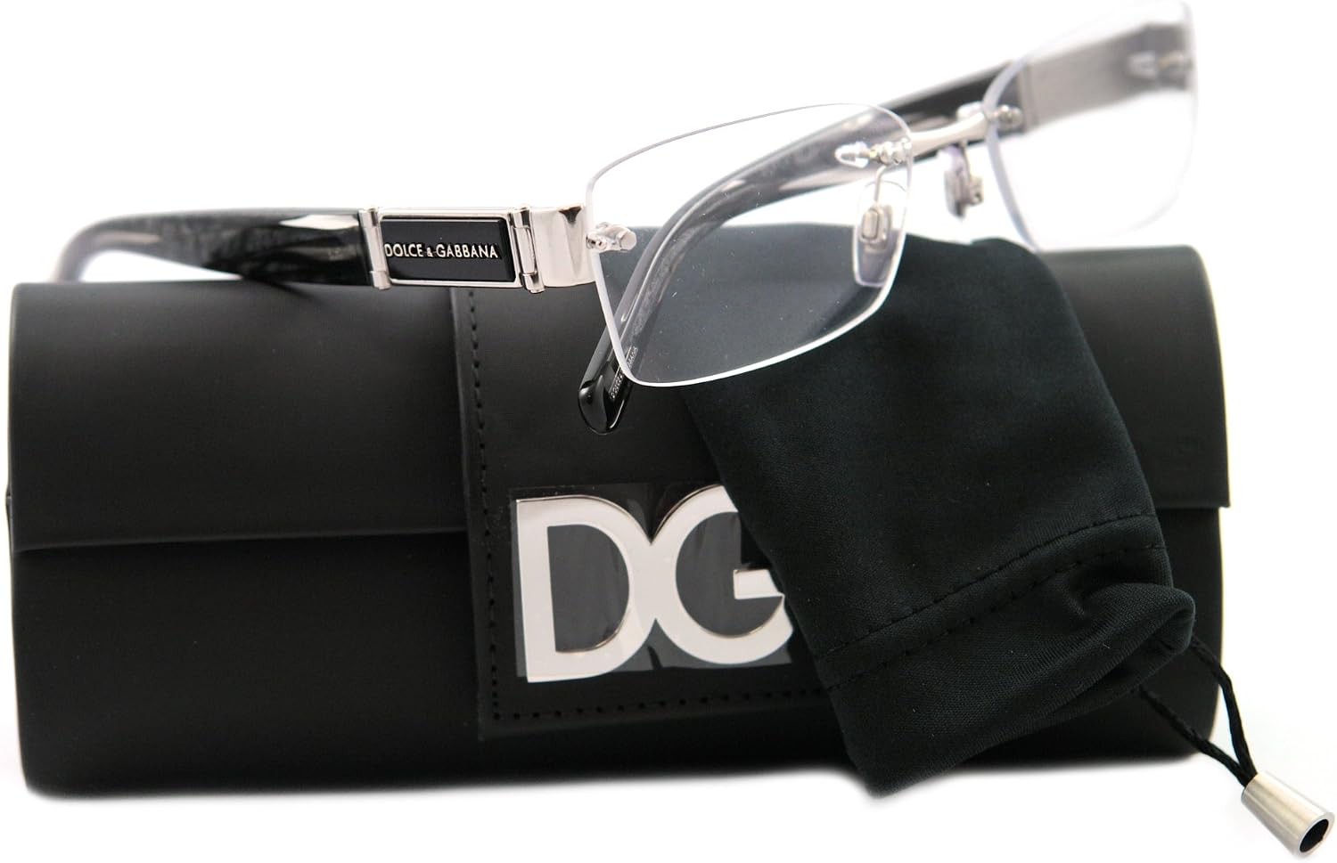 Amazon.com: DOLCE&GABBANA D&G DG Eyeglasses DG 1210 BLACK 1043 DG1210 ...