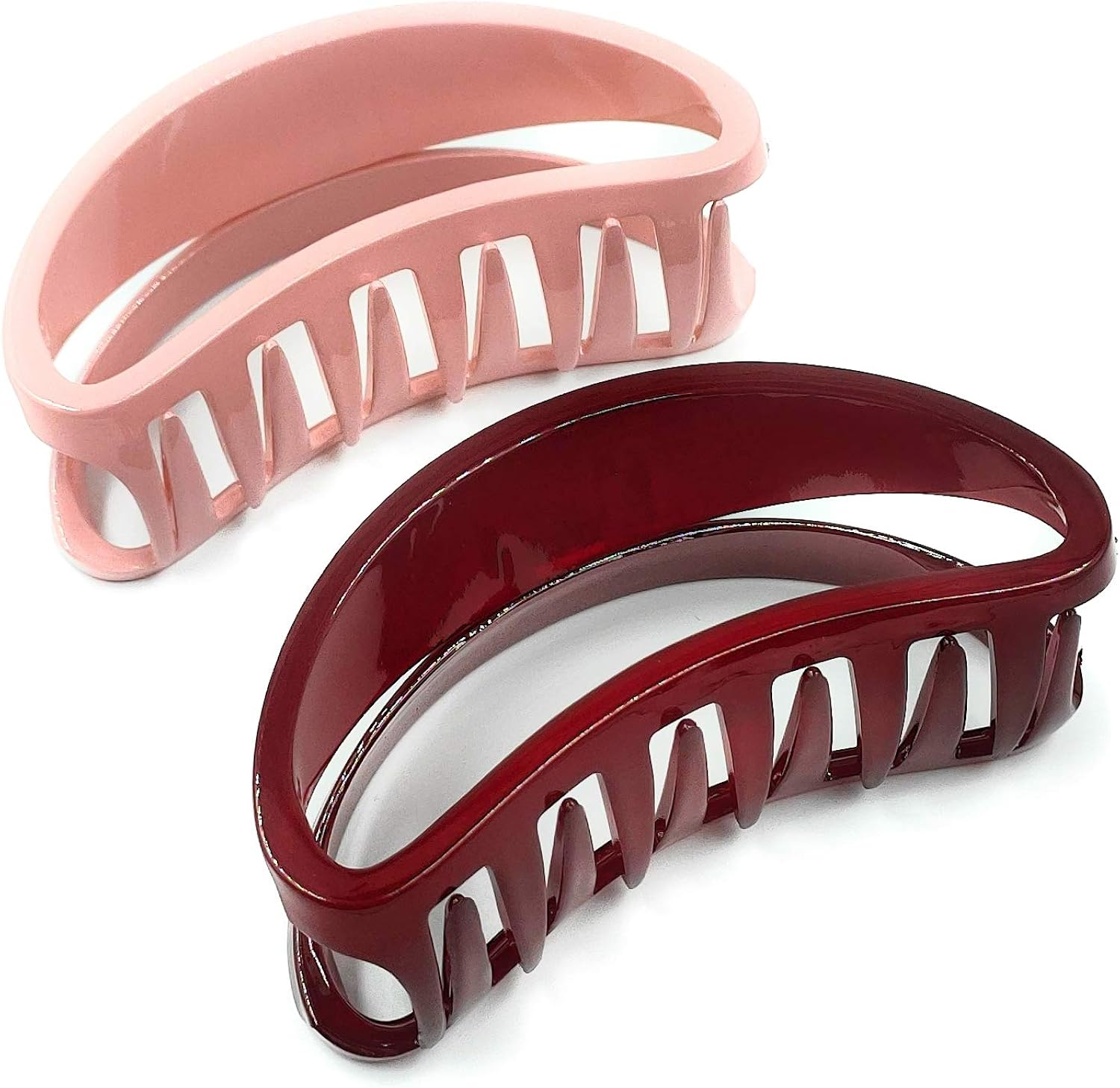 Buy Fairytale Maroon, Pink Resin Plastic D Shape Big Hair Clutcher Clip ...