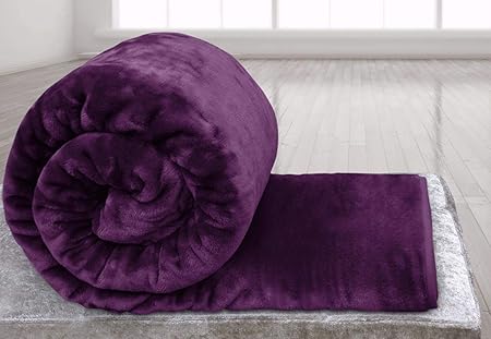 Rohi Blankets Bedspread Purple Plum Throw King Bed Fleece Throws Super ...