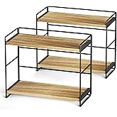Rolanstar Spice Rack Organizer with Wire Basket, 3-Tier Kitchen Shelf ...
