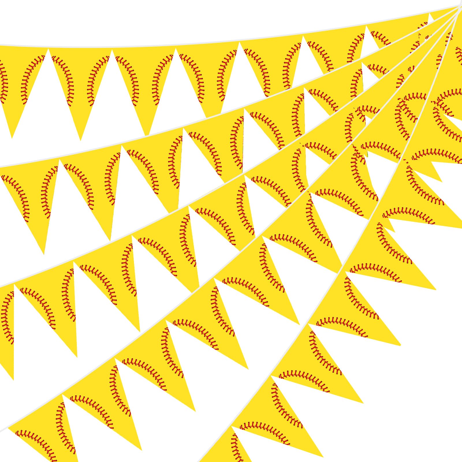 Jetec 5 Pcs 49 Ft Softball Party Decorations Pennant Banner Pre ...
