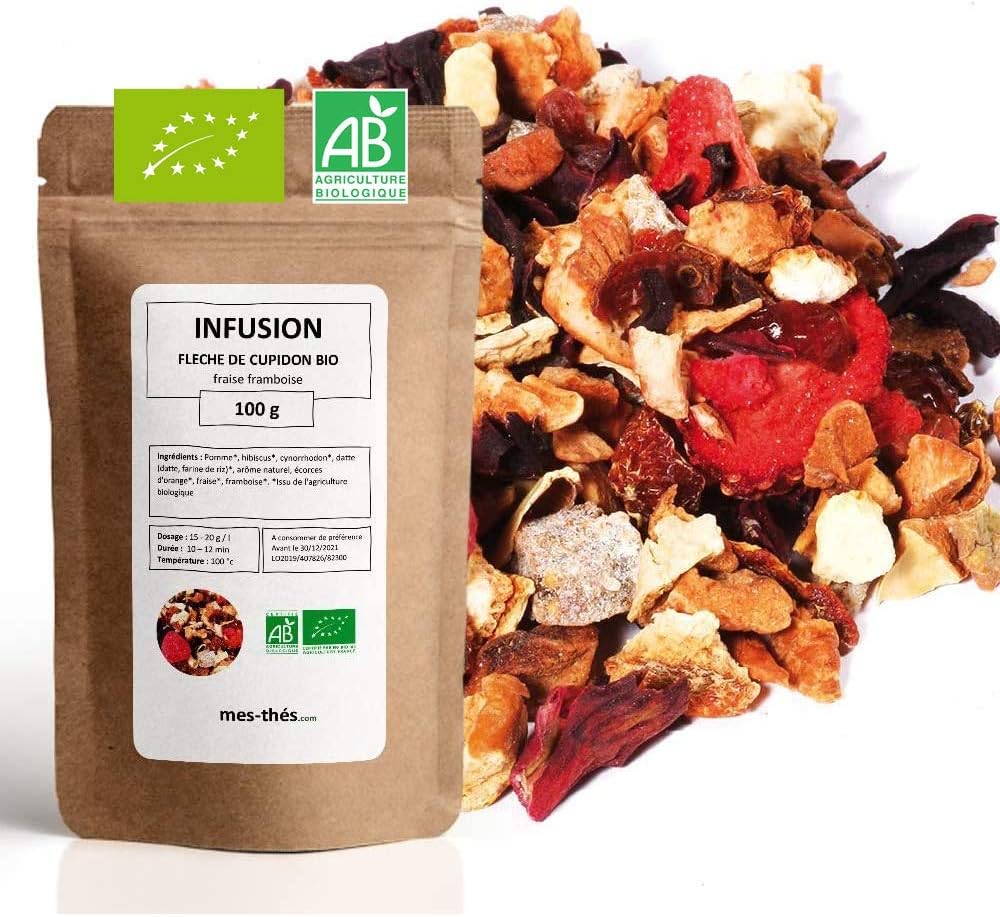 Infusion Bio ★ Fraise Framboise ★ Fléche de Cupidon ★ Infusions en Vrac ...