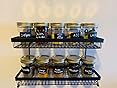 Amazon.com: MyGift 2-Tier Black Metal Wire Spice Holder Rack for ...