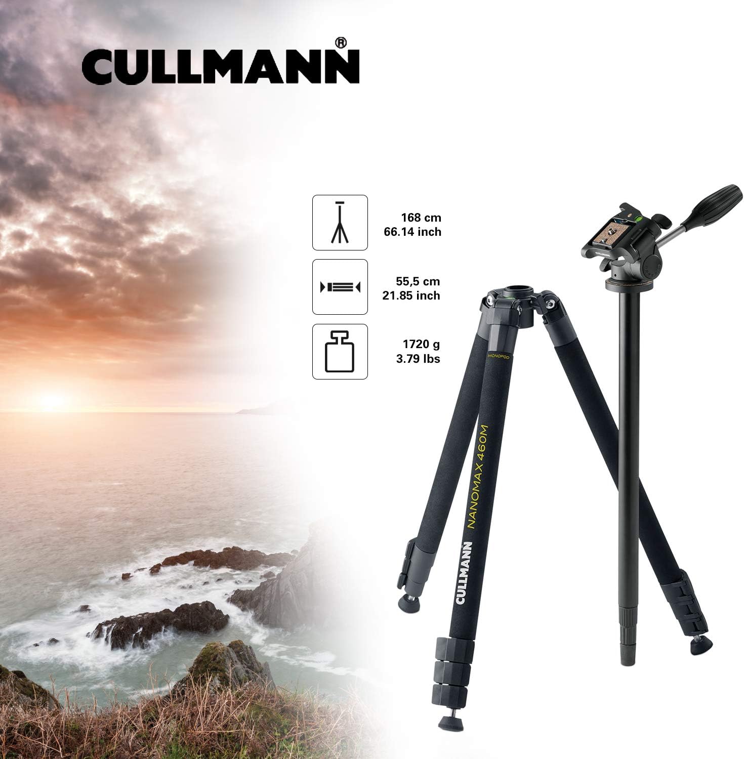 Cullmann 52462 Nanomax Stativ 460M RW20 in schwarz: Amazon.de: Kamera