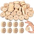 Amazon.com: Thyle 150 Pcs Wooden Wheels Craft Bulk Wood Mini Wheels ...