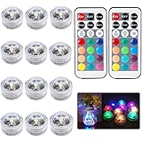 10pcs Submersible LED Lights Waterproof Underwater Lights SMD 3528 RGB Mood Lights for vase ...