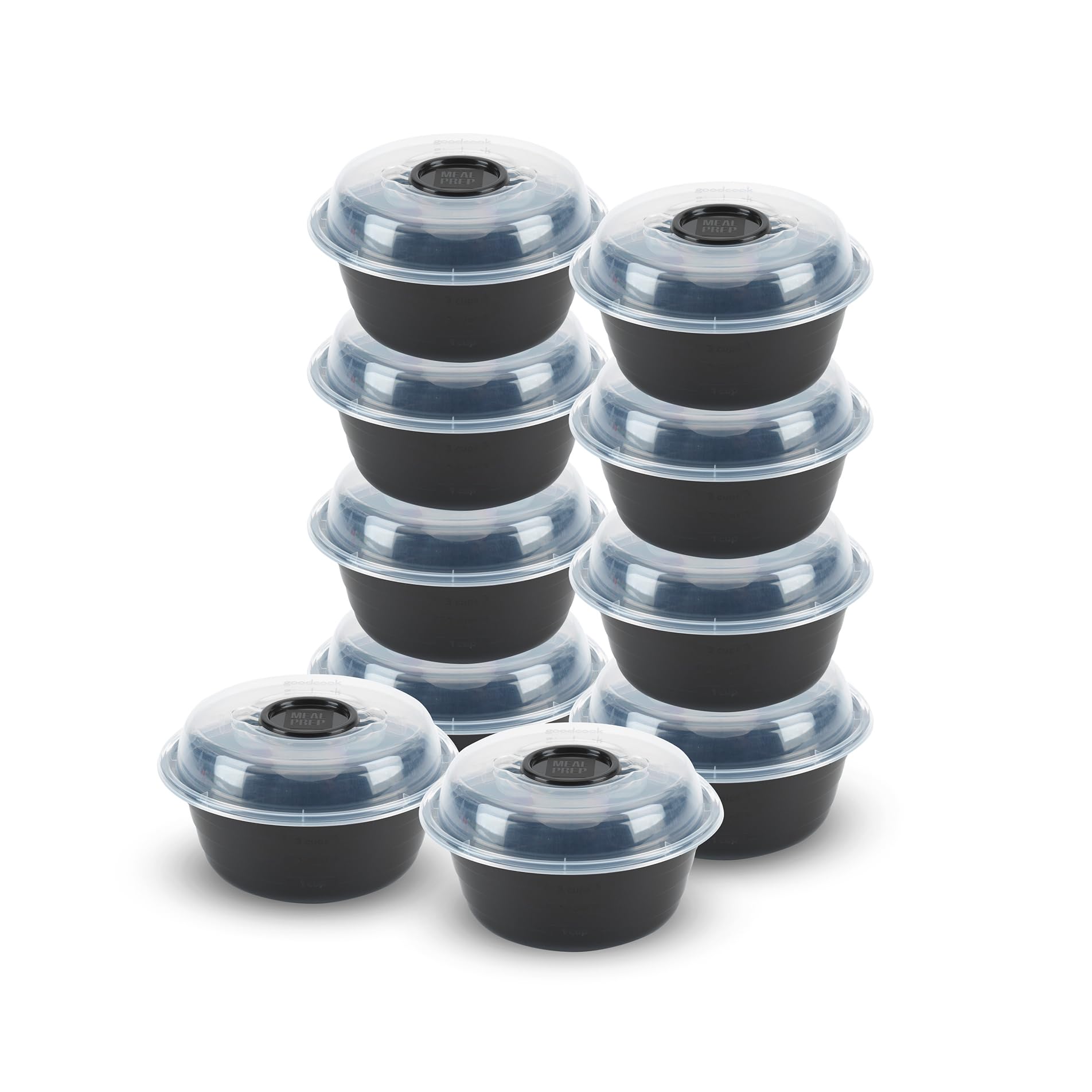 Mua Meal Prep Bowl Container with Dressing Cups 10 units, Black, BPA ...