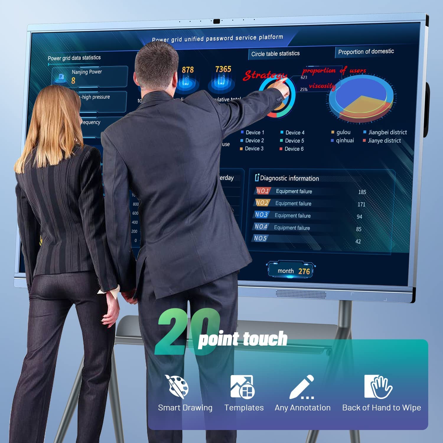 Mua Smart Board 65 Inch Interactive Whiteboard Model JYXOIHUB-1 | 4K UHD | Touch Screen | Flat ...