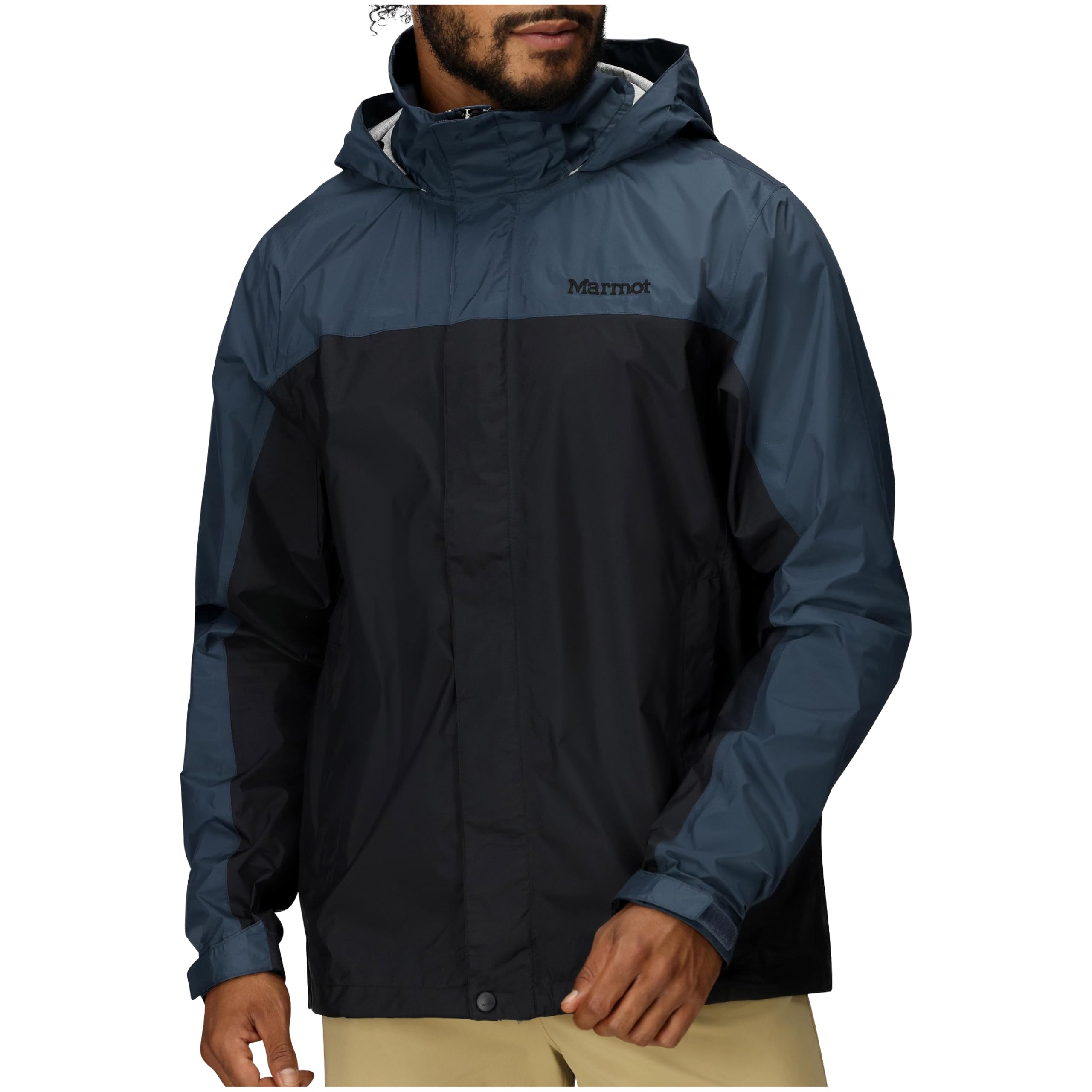 MARMOT Men's PreCip Eco Lightweight & Waterproof Rain Jacket, Black ...
