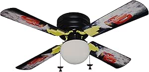 Disney Pixar Cars - Lightning McQueen - 42" Ceiling Fan with Light ...