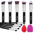 BEAKEY Makeup Brush Set Premium Synthetic Kabuki Foundation Face Powder ...