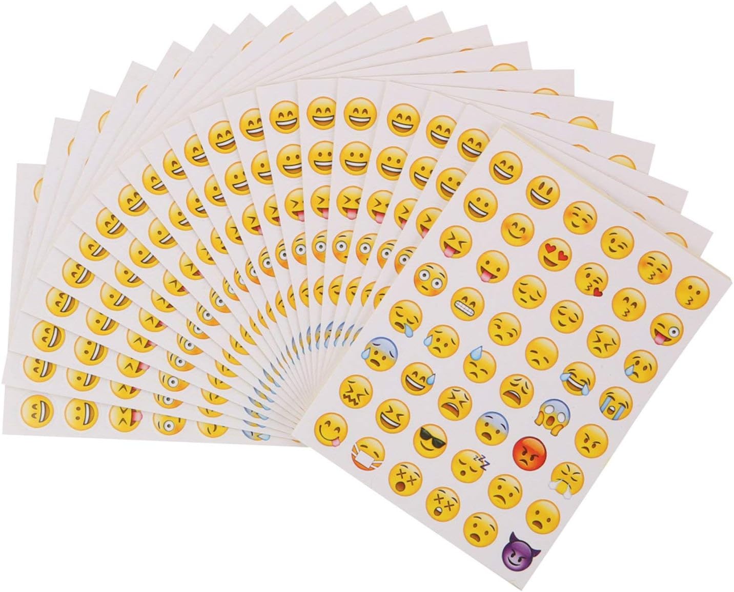 Emoji Stickers 40 Sheets Emoticon Sticker Small Yellow Laughing Sticker ...