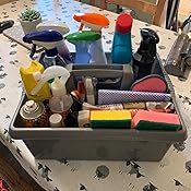 Kitchen Tidy Organiser Cleaning Caddy Tote Tray Large Strong Cleaners ...
