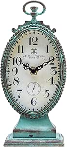Amazon.com: NIKKY HOME Vintage Table Clock - Battery Operated Rustic ...