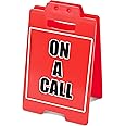 Amazon.com : ON A CALL Red Mini Sign for Office Desk - I'm on the Phone ...