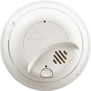 First Alert 9120B Smoke Detector, Hardwired Alarm with Battery Backup ...