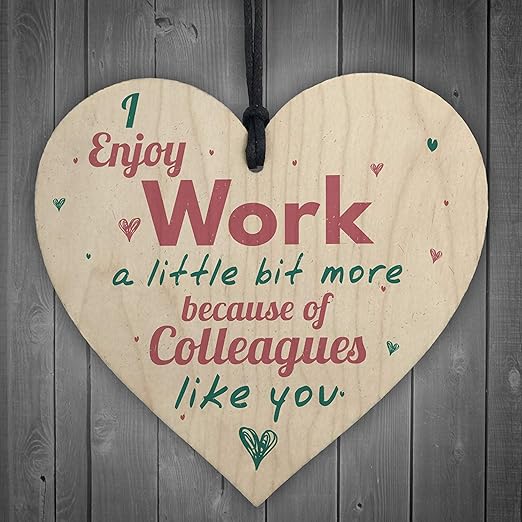 I Enjoy Work Plaque Work Friendship Friend Colleague Sign Thank You ...