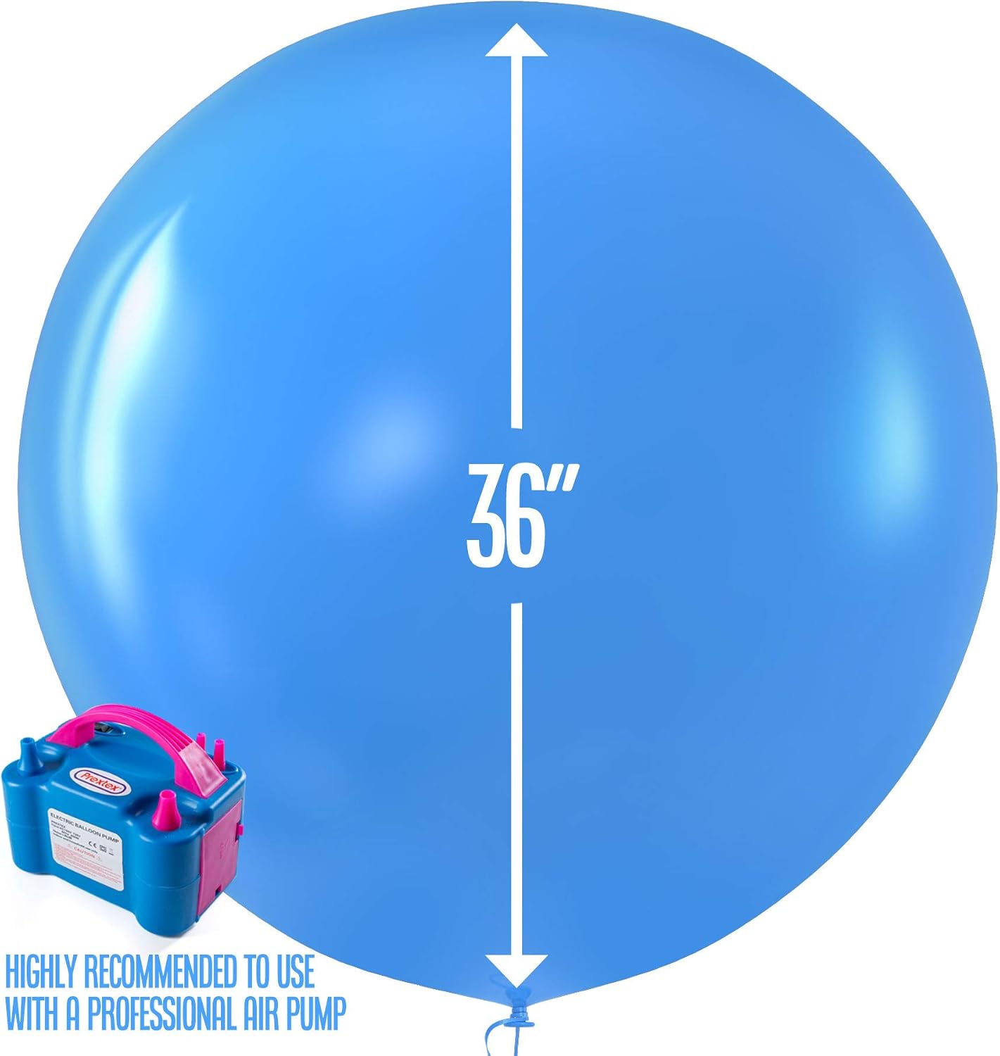 Prextex Light Blue Giant Balloons – 8 Jumbo 36 Inch Light Blue Balloons ...