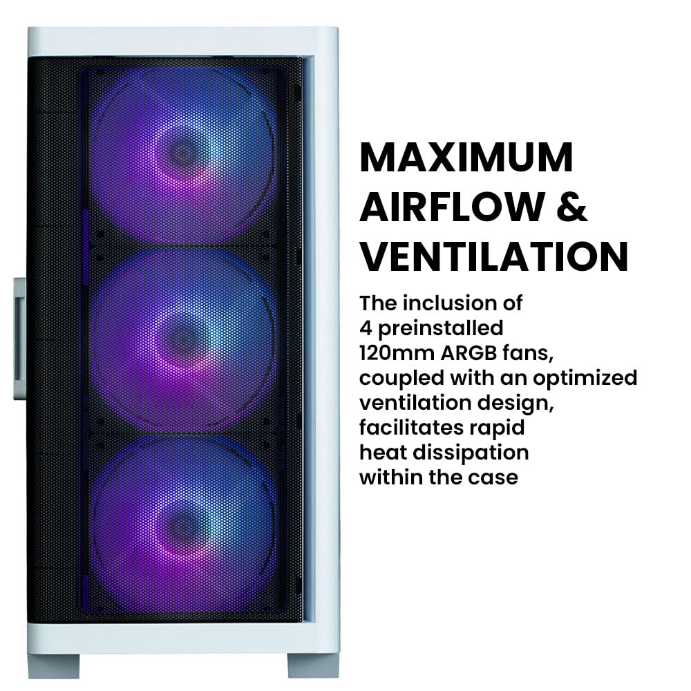 Mua Zalman M4 ARGB Gaming PC Case - 4 x 120mm Addressable RGB Fans Pre ...