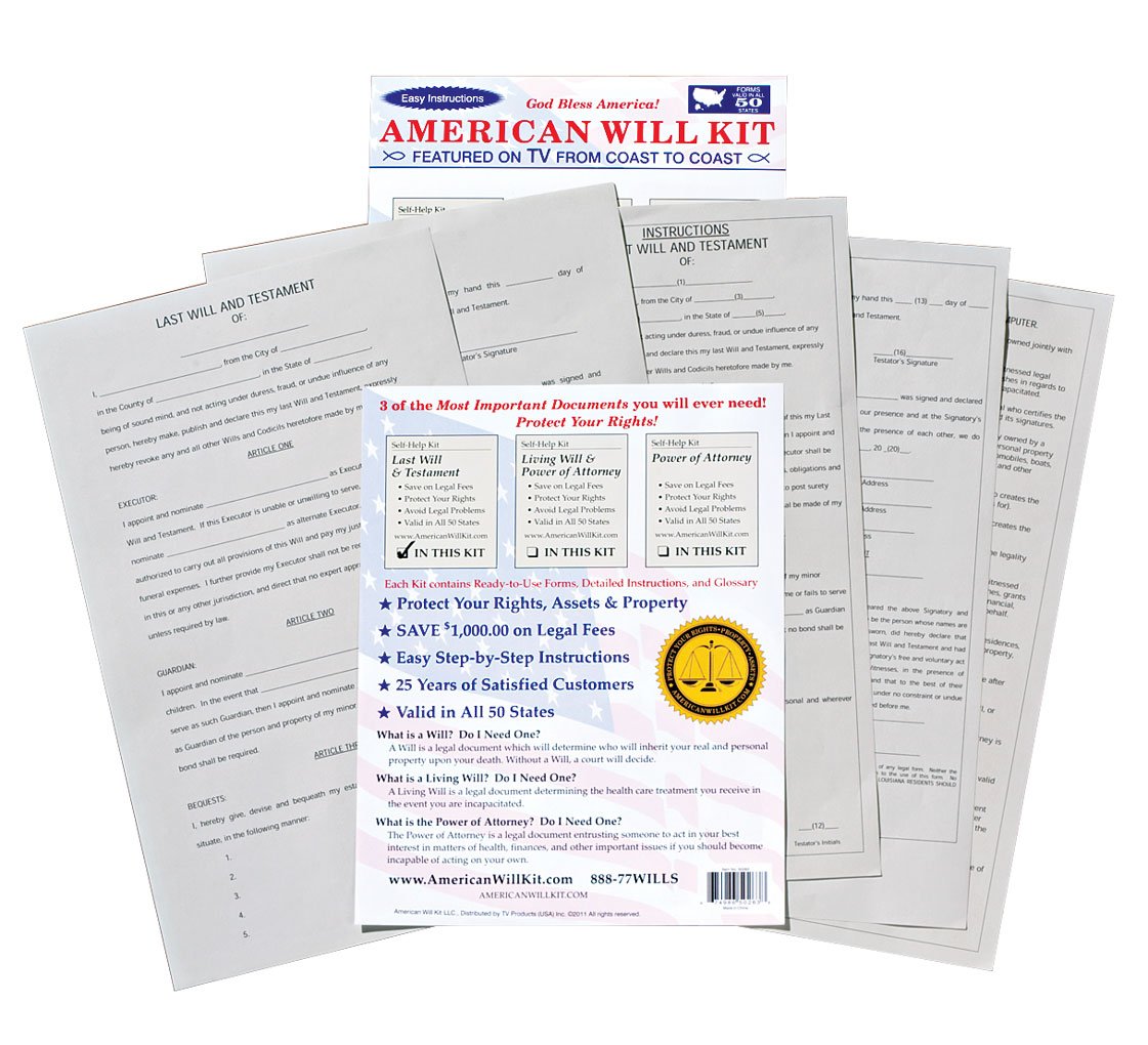 Amazon.com : Last Will And Testament Kit : Legal Forms : Office Products