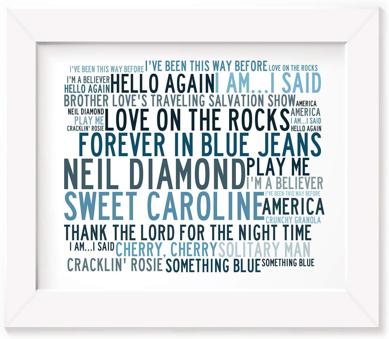 Neil Diamond Poster Print - Anthology - Lyrics Gift Signed Art: Amazon ...