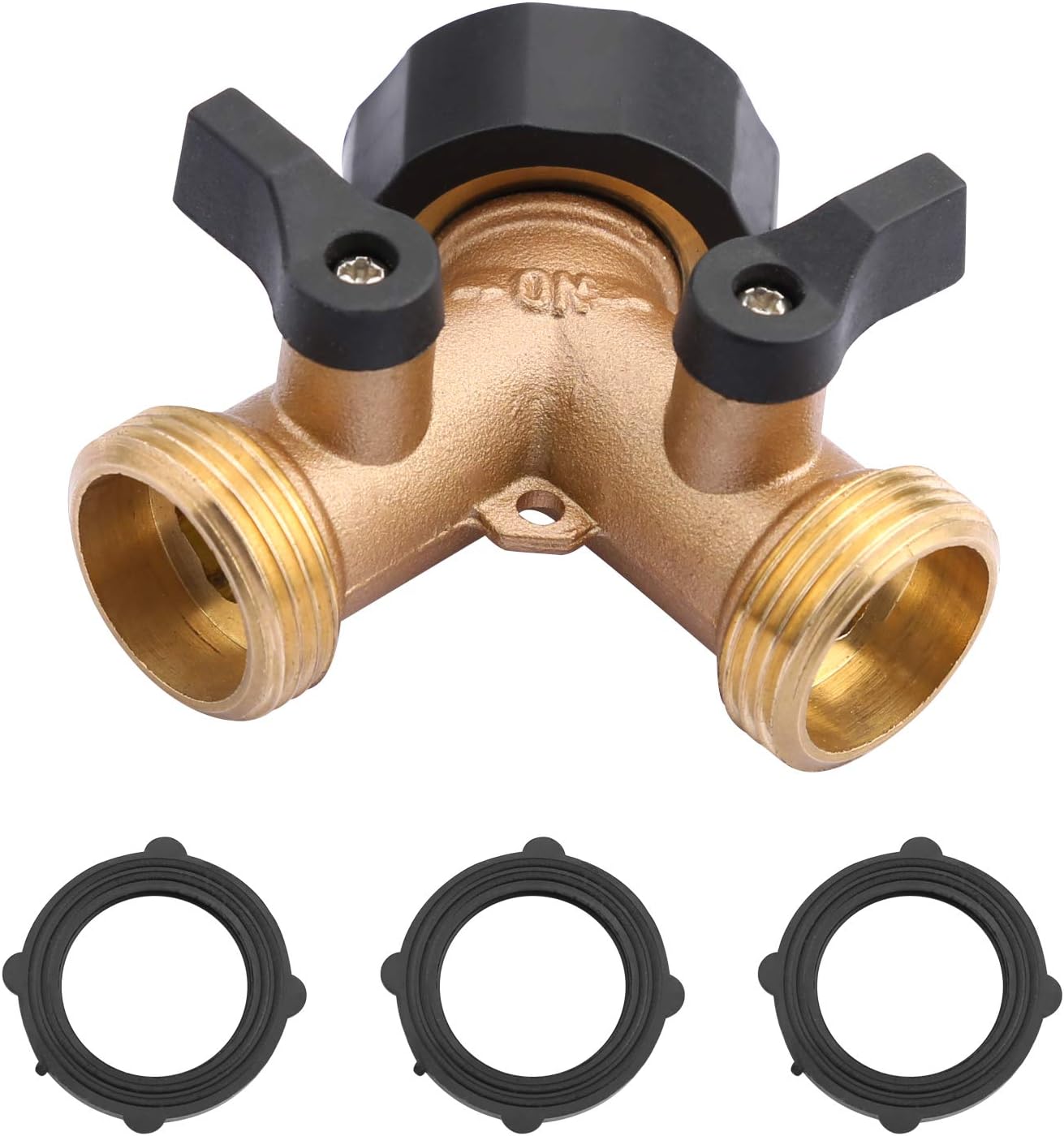 Hose Tap Splitter 2 Way Y Shape 3/4 European Standard Thread, with ...